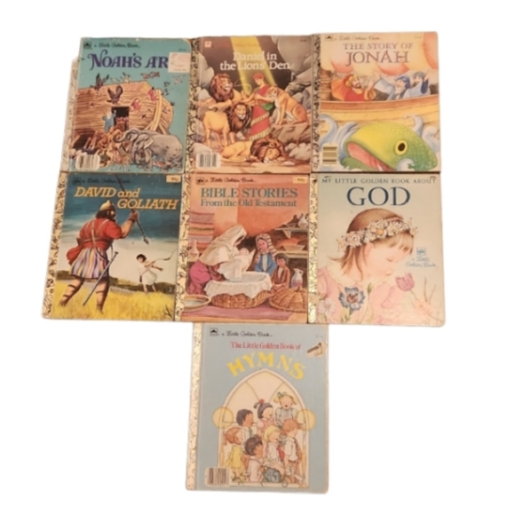 Golden Books | Other | 7 Vintage 7s 80s Golden Books Biblical Stories ...